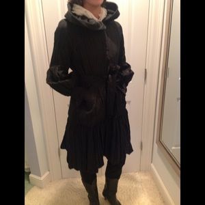 Samuel Dong | Jackets & Coats | Samuel Dong Black Taffeta Dress ...